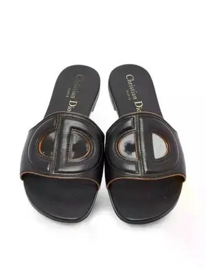 Dior D Club Leather Sandals - Black
