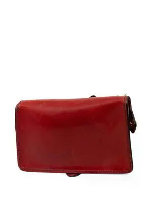 Dior Mini Leather D Bee Saddle Bag - Red