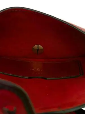 Dior Mini Leather D Bee Saddle Bag - Red
