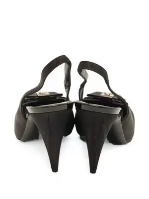 Saint Laurent Anaïs Bow Slingback Pumps