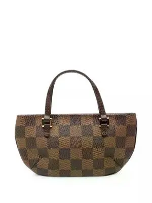 LOUIS VUITTON Damier Ebene Manosque Pochette Handbag - Brown