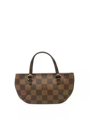 LOUIS VUITTON 1990-2010 Damier Ebene Manosque Pochette Handbag - Brown