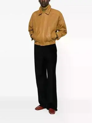 Saint Laurent Fluid Pants In Wool Flannel