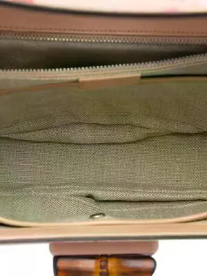 Gucci Blooms Bamboo Top Handle Bag Satchel - Pink
