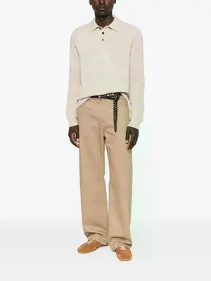 Eric Bompard Raglan-sleeve Cashmere-blend Polo Shirt - Neutrals