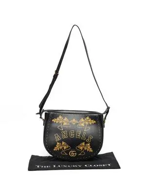 Gucci Leather Graphic Print Messenger Bag