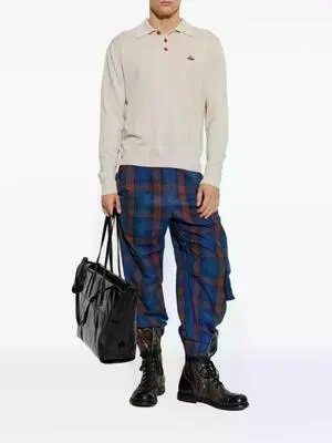 VIVIENNE WESTWOOD Wool Polo Mark - Neutrals