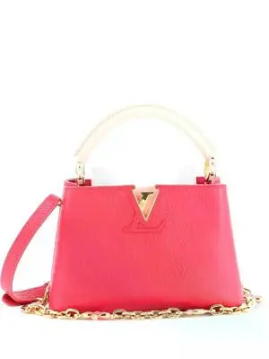 LOUIS VUITTON Flower Chain Capucines Mini Satchel Bag