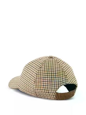 Moncler Check Wool Baseball Cap - Neutrals