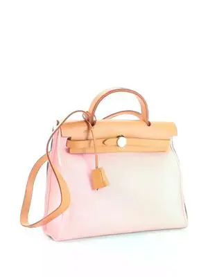 Hermès Herbag Zip Leather And Toile 31 Shoulder Bag