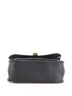 LOUIS VUITTON Monogram Canvas Leather Satchel - Black