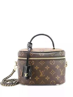 LOUIS VUITTON Reverse Monogram Canvas Pm Satchel - Brown