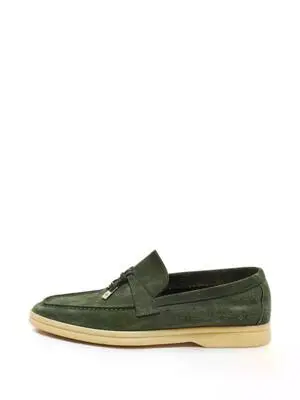 Loro Piana Summer Charms Walk Loafers - Green