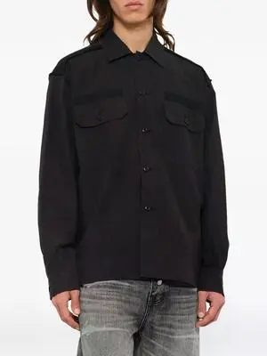 Undercover Ribbed-panel Chest-pocket Shirt