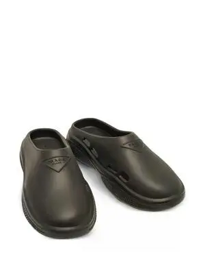 Prada Rubber Triangle Logo Slides