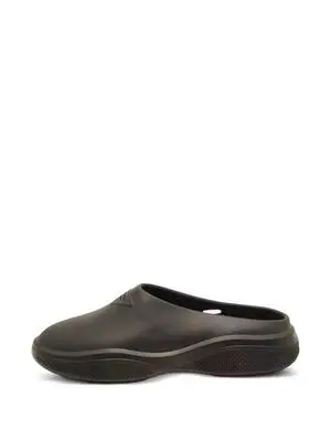 Prada Triangle-logo Slides - Black