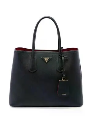 Prada Large Saffiano Cuir Double Satchel