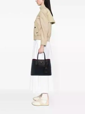 Prada Large Saffiano Cuir Double Satchel