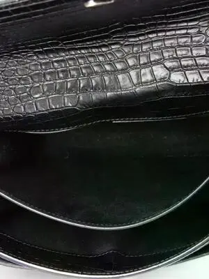 Saint Laurent Crocodile Embossed Leather Medium Crossbody Bag