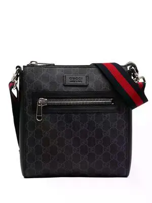 Gucci 2016-2026 Small Gg Supreme Web Messenger Bag Crossbody Bag - Black