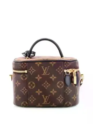 LOUIS VUITTON Reverse Monogram Canvas Vanity Pm Satchel - Brown