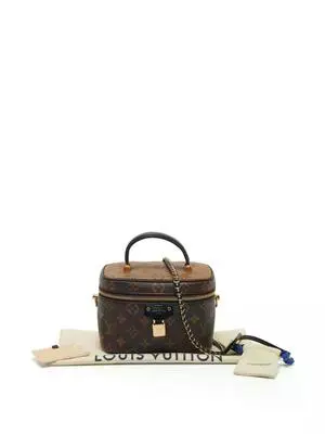 LOUIS VUITTON Pm Vanity Chain Monogram Reverse Canvas Make Up Bag