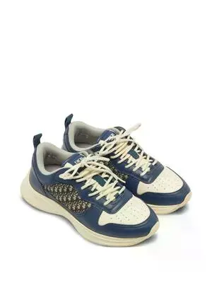 Dior B25 Runner Sneakers With Navy Oblique Jacquard Panels