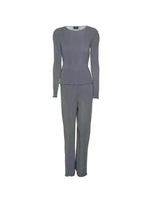 Giorgio Armani Crew-neck And T-shirt And Trousers Set - Blue