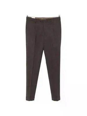 BRIGLIA 1949 Pleated Turned-up Trousers - Brown