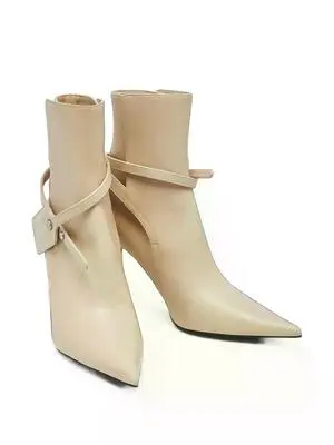Off-White Leather Ankle Boots