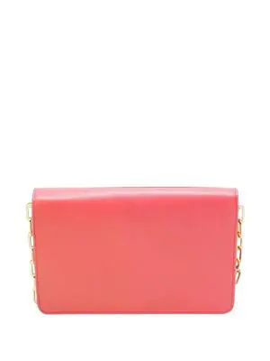 Prada 2013-2015 Saffiano Lux Wallet On Chain Crossbody Bag - Pink