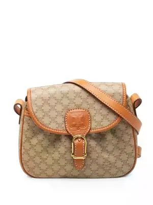 Celine 2010 Macadam Coated Canvas Crossbody Bag