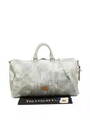 LOUIS VUITTON Keepall Bandoulière Damier Salt Luggage - White