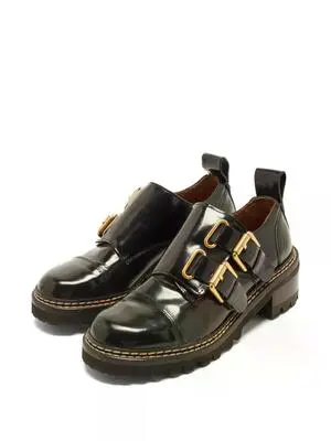 See By Chloé Double-buckle Oxford Shoes - Black