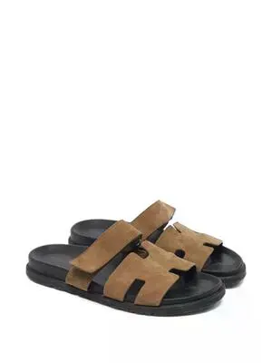 Hermès Chypre Touch-strap Sandals In Suede