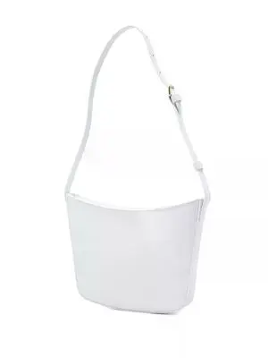 Celine 2023 Medium Shiny Calfskin Croque Shoulder Bag - White