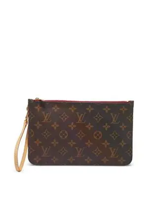 LOUIS VUITTON 2014 Neverfull Monogram Clutch Bag - Brown