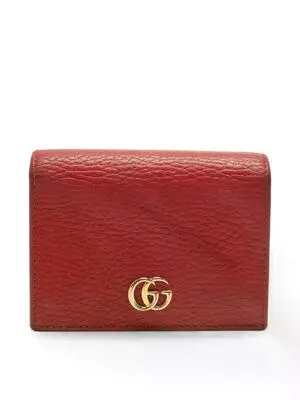 Gucci Gg Marmont Flap Card Case - Red