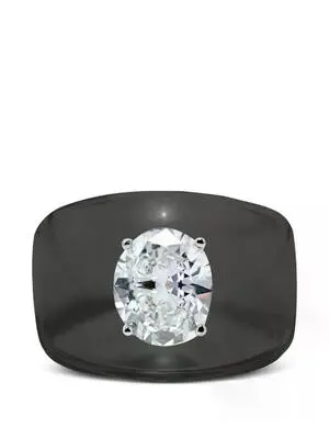 SOLO FOR DIAMONDS Oval-cut Diamond Band Ring - Silver