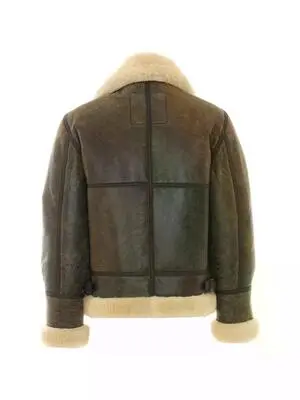 SCHOTT Shearling-lined Leather Biker Jacket