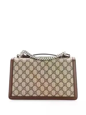 Gucci Dionysus Top Handle Chain Bag Gg Coated Canvas Small Satchel