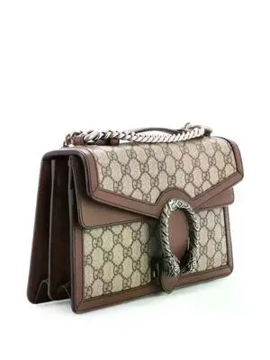 Gucci Dionysus Top Handle Chain Bag Gg Coated Canvas Small Satchel
