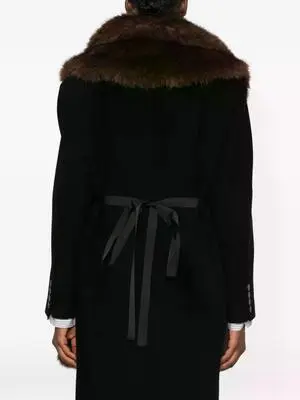LE SULLY STUDIO Faux-fur Panelled Longline Jacket