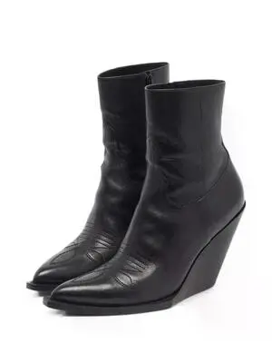 Celine Western-style Panelled Ankle Boots