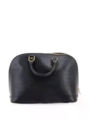 LOUIS VUITTON Vintage Alma Handbag Epi Leather Pm Satchel - Black