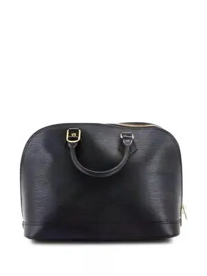 LOUIS VUITTON Vintage Alma Handbag Epi Leather Pm Satchel - Black