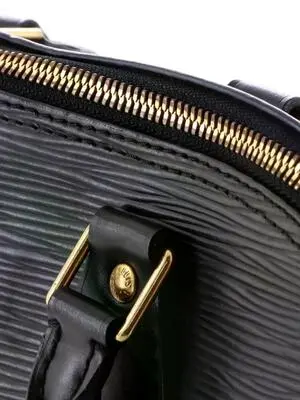 LOUIS VUITTON Vintage Alma Handbag Epi Leather Pm Satchel - Black