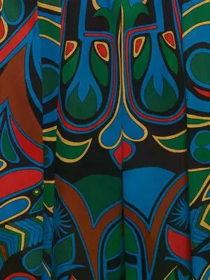 Hermès Printed Pleated Midi Skirt