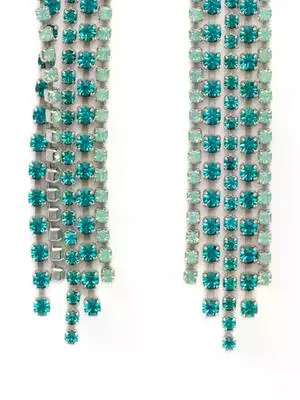 FORTE_FORTE Glass Embellished Fringe Drop Earrings