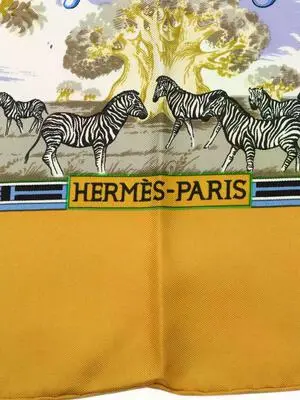 Hermès 20th Century Tropiques Silk Scarf 90 Scarves - Yellow